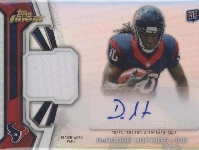 2013 Topps Finest - Rookie Autograph Patch DeAndre Hopkins #RAP-DH (AU ...