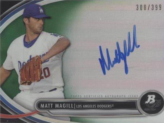 2013 Bowman Platinum - Autographed Prospects Matt Magill #BPAP-MM Green ...