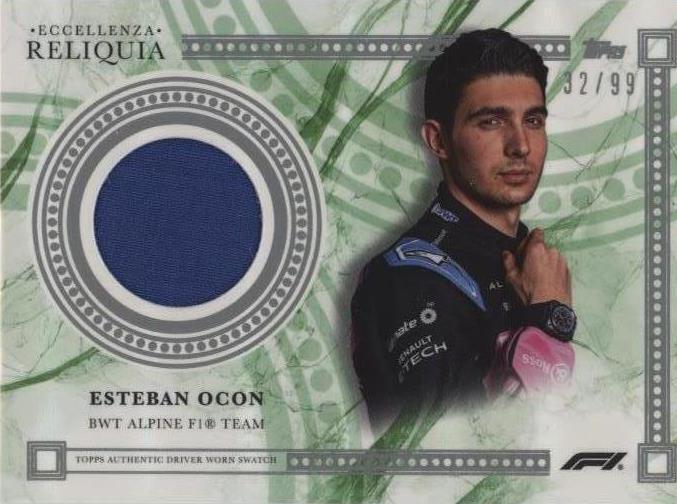 2023 Topps Eccellenza Formula 1 - Reliquia Esteban Ocon Green /99 (MEM ...