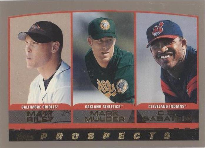 2000 Topps - Prospects #446 C.C. Sabathia, Mark Mulder, Matt Riley for ...