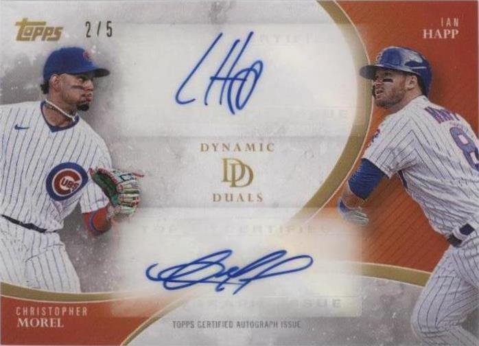 2023 Topps Dynamic Duals - Ian Happ, Christopher Morel #13A Orange ...