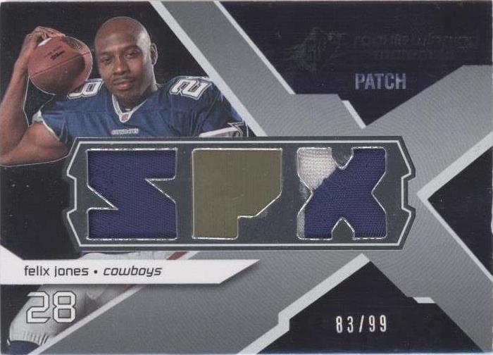 2008 SPx - Rookie Winning Materials Dual Patch SPX Letters #RM-FJ Felix ...