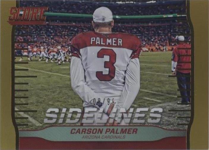 2016 Score - Sidelines Jumbo Gold #20 Carson Palmer /99 for sale online ...