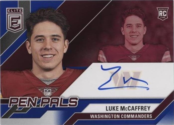 2024 Panini Donruss Elite - Pen Pals Luke McCaffrey #PAL-LMC Blue Ink ...