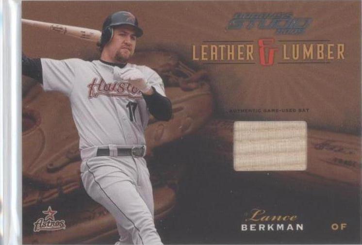 2003 Donruss Studio - Leather & Lumber Lance Berkman #LL-25 /400 (MEM ...