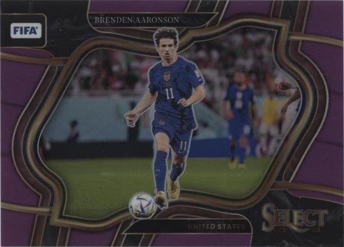 2022-23 Panini Select FIFA - Field Level Brenden Aaronson #244 Purple ...