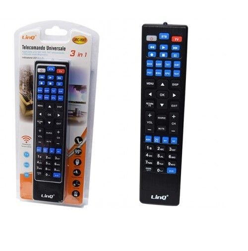 Telecomando Universale 3in1 Linq Urc 8907 Tv Lcd Led Dvd Sat Dipashop