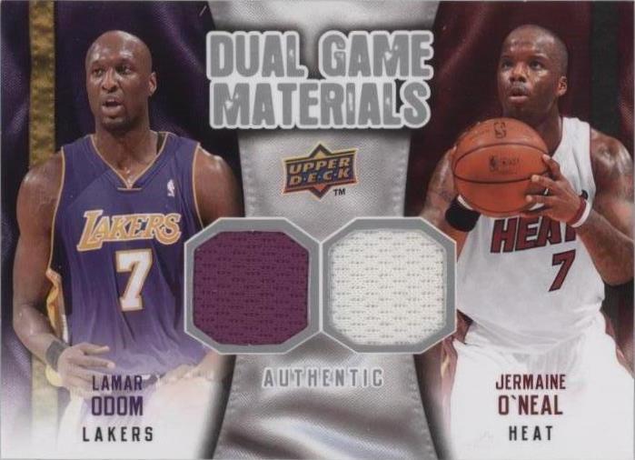 2009-10 Upper Deck - Dual Game Materials #DG-ON Jermaine O'Neal, Lamar ...
