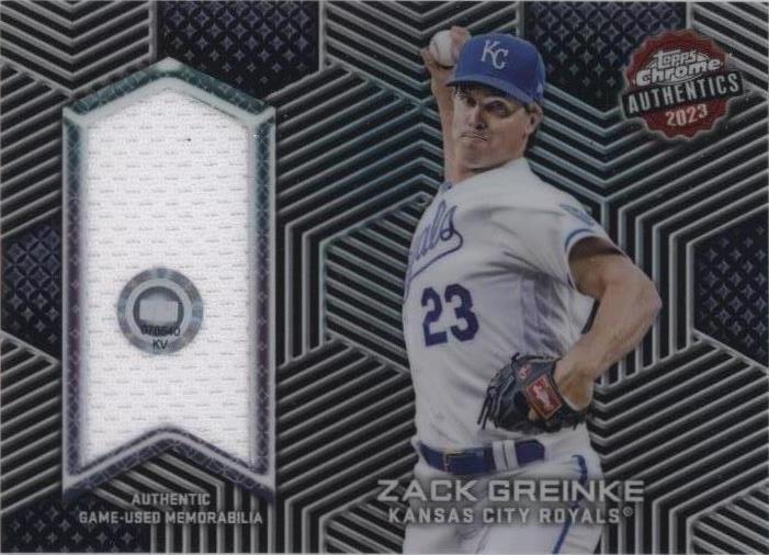 2023 Topps Chrome - Topps Chrome Authentics Relics #TCA-ZG Zack Greinke ...
