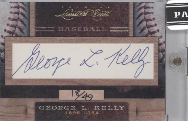 2011 Donruss Limited Cuts Cut Signatures - #d to 49 #137 George Kelly ...