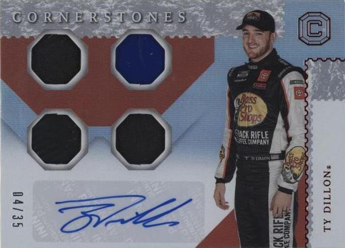 2021 Panini Chronicles - Cornerstones Materials Signatures Ty Dillon # ...