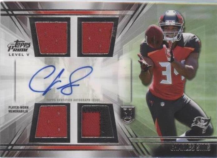 2014 Topps Prime - Level 5 Autographed Relic Charles Sims #PV-CS (AU ...