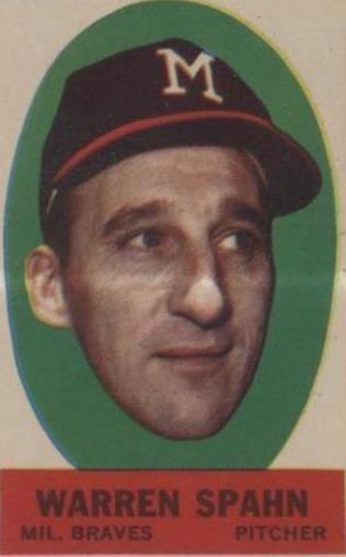1963 Topps - Peel-Offs Warren Spahn Blank Back for sale online | eBay