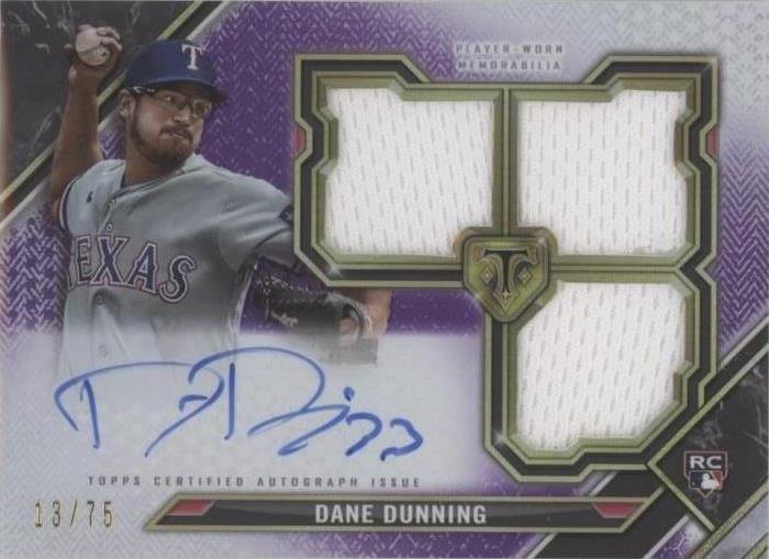 2021 Topps Triple Threads - Rookie and Future Phenom Autographed Relics Amethyst #RFPAR-DD Dane ...