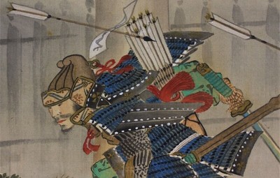 Paintings & Scrolls - Japan Scroll Samurai