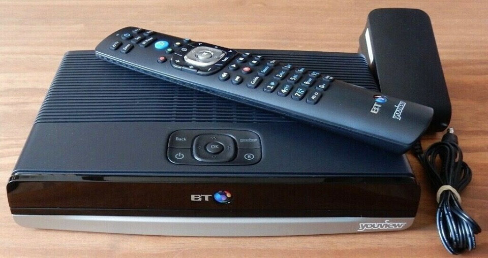 BT Humax YouView + YouView Box DTR-T2100 500GB Twin HD Freeview Catch ...