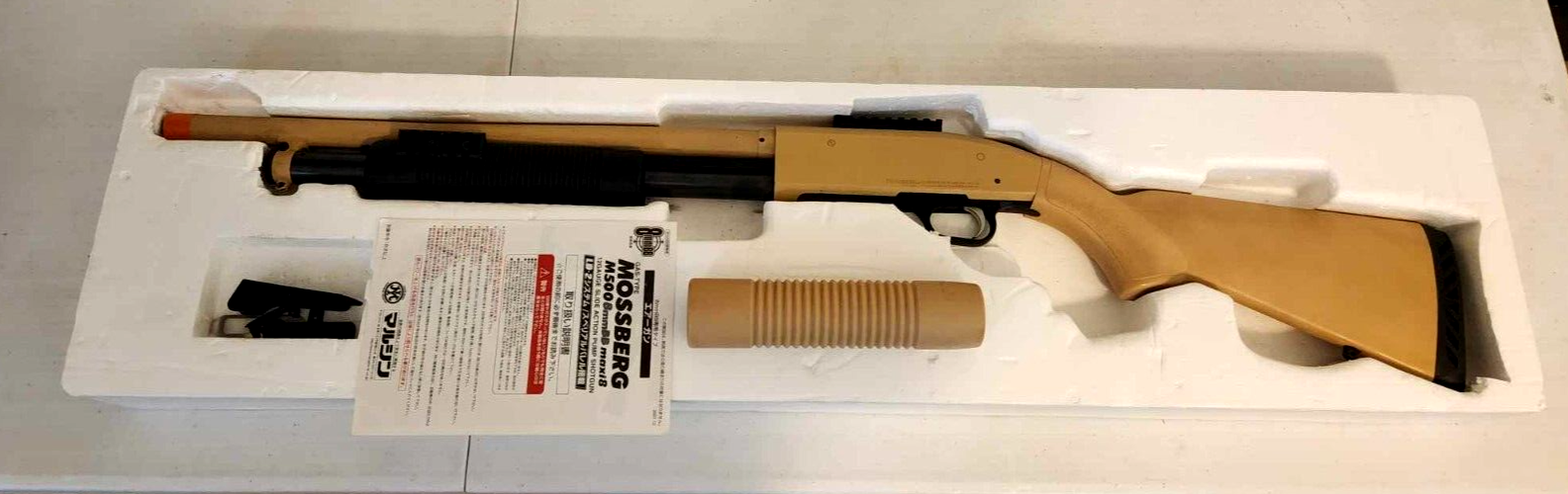 Airsoft Desert Tan Rare Marushin Mossberg M500 8mm Gas Pump Action