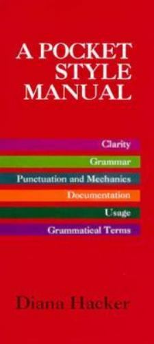 Pocket Style Manual by Diana T. Hacker (1994, Trade Paperback) for sale ...