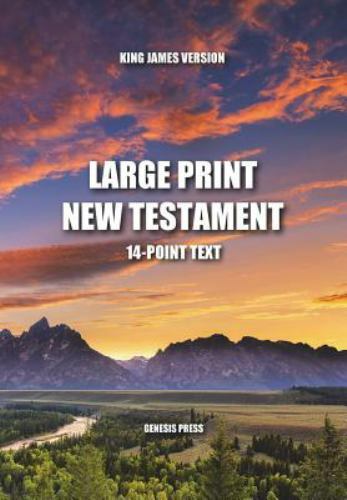 Large Print New Testament : 14-Point Text by Genesis Press (2018, Trade ...