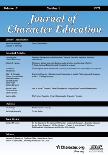 Journal of Character Education Ser.: Journal of Character Education Vol ...
