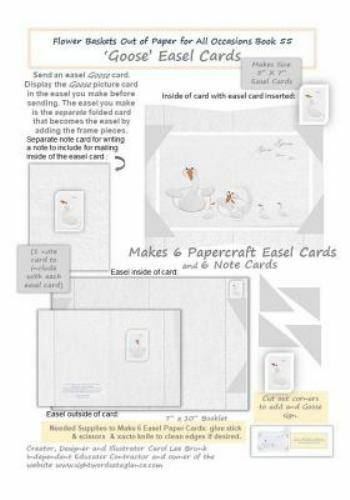 FLOWER BASKETS OUT of PAPER for ALL OCCASIONS Book 55 : 'Goose' Easel ...