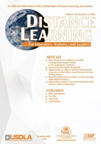 Distance Learning Journal Ser.: Distance Learning Vol 18 Issue 2 by ...