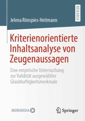 Kriterienorientierte Inhaltsanalyse Von Zeugenaussagen : Eine Empirische Untersuchung Zur ...