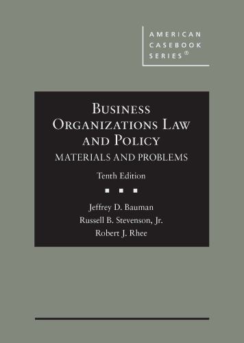 Business Organizations Law and Policy : Materials and Problems by ...