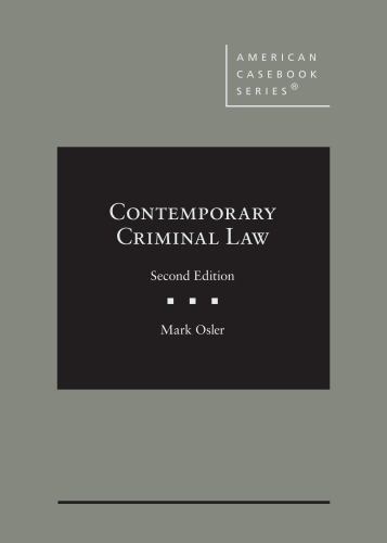 Contemporary Criminal Law by Mark Osler (2021, Hardcover) for sale ...