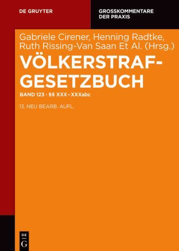 Großkommentare Der Praxis Ser.: Völkerstrafgesetzbuch by Philipp Ambach ...