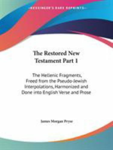 Restored New Testament by Pryse (2002, Trade Paperback) for sale online ...
