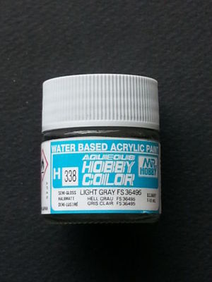 GUNZE SANGYO MR HOBBY AQUEOUS COLOR COLORE LIGHT GRAY FS36495 GRIGIO ...