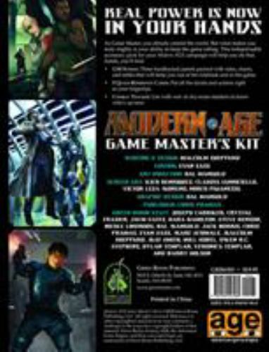 Modern Age RPG Game Master's Kit by Malcolm Sheppard (2018, Hardcover ...