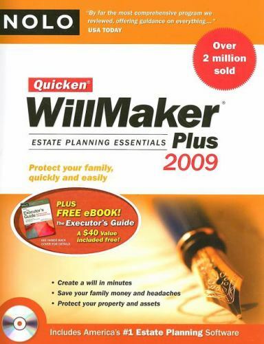 Quicken Willmaker Plus 2009 : Estate Planning Essentials by Nolo Press ...
