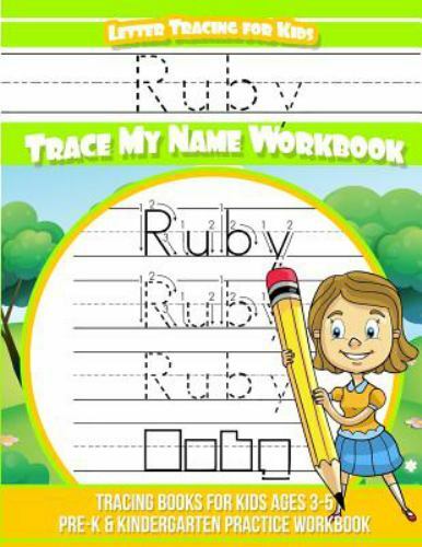 Ruby Letter Tracing for Kids Trace My Name Workbook : Tracing Books for Kids Ages 3 - 5 Pre-K ...