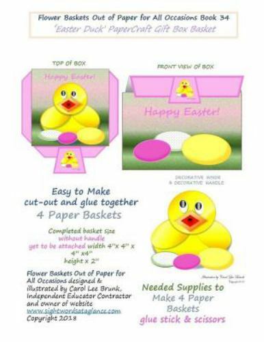 Flower Baskets Out of Paper for All Occasions Book 34 : Easter Duck ...