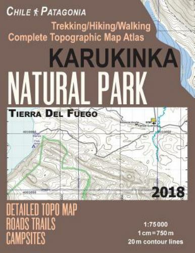 Karukinka Natural Park Tierra Del Fuego Detailed Topo Map Roads Trails ...