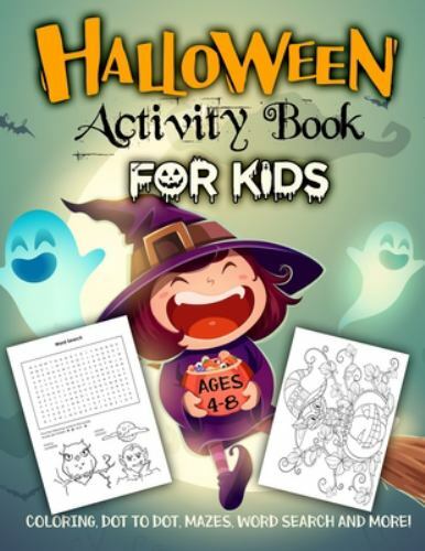 Halloween Activity Book for Kids Ages 4-8 : A Fun Workbook for ...