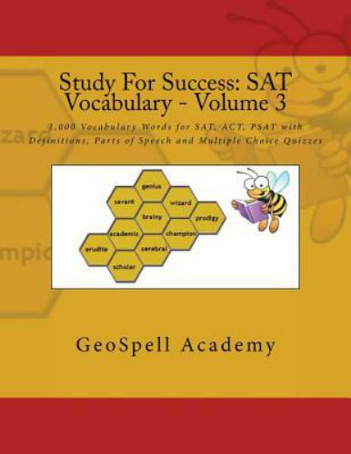 Study for Success: SAT Vocabulary - Volume 3 : 1,000 Vocabulary Words ...