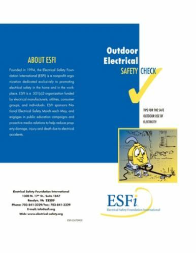 Outdoor Electrical Safety Check by Electrical Safety Foundation ...