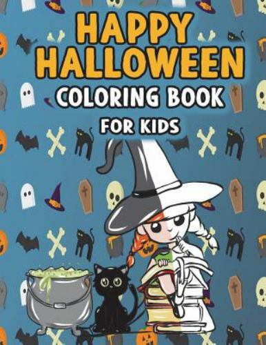 Happy Halloween Coloring Book for Kids : Super Cute Kawaii Autumn ...