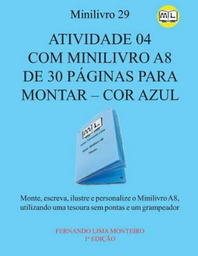 Atividade 04 Com Minilivro A8 de 30 Páginas para Montar - Cor Azul ...