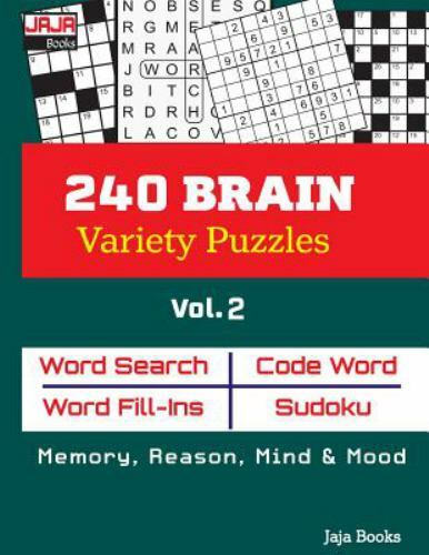 240 Brain Variety Puzzles; Vol. 2 by Jaja Books (2018, Trade Paperback ...