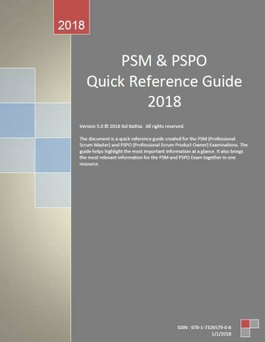 PSM and PSPO : Quick Reference Guide and Exam Questions: Quick Reference Guide and Exam ...