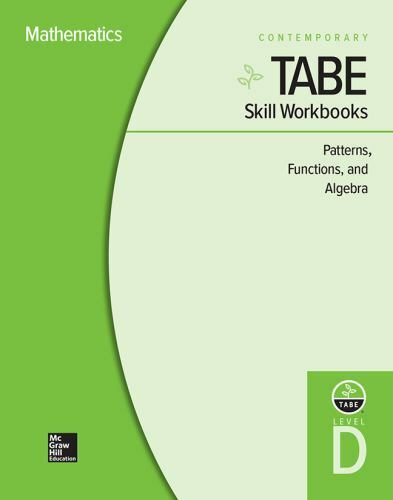 TABE Skill Workbooks Level d: Patterns, Functions, Algebra - 10 Pack by ...