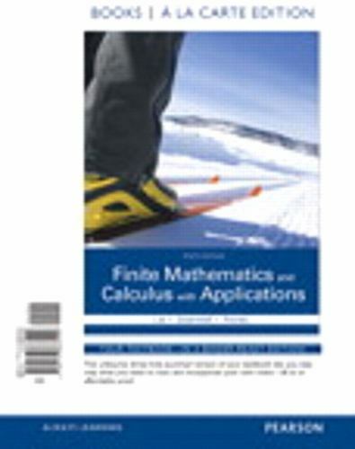 Finite Mathematics and Calculus with Applications Books a la Carte Plus ...