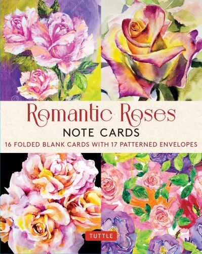 Romantic Roses Note Cards : 16 Folded Blank Cards with 17 Patterned ...