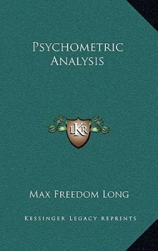 Psychometric Analysis by Max Freedom Long (2010, Hardcover) for sale ...