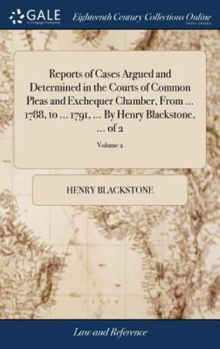 Reports of Cases Argued and Determined in the Courts of Common Pleas ...
