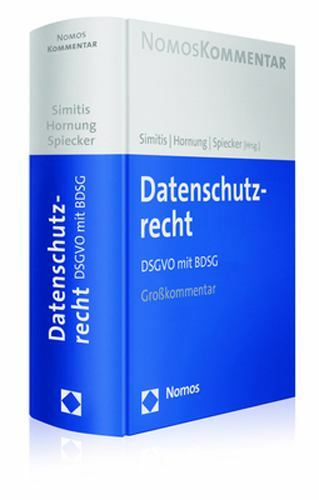 Datenschutzrecht : DSGVO Mit BDSG by Spiros Simitis (2019, Hardcover ...